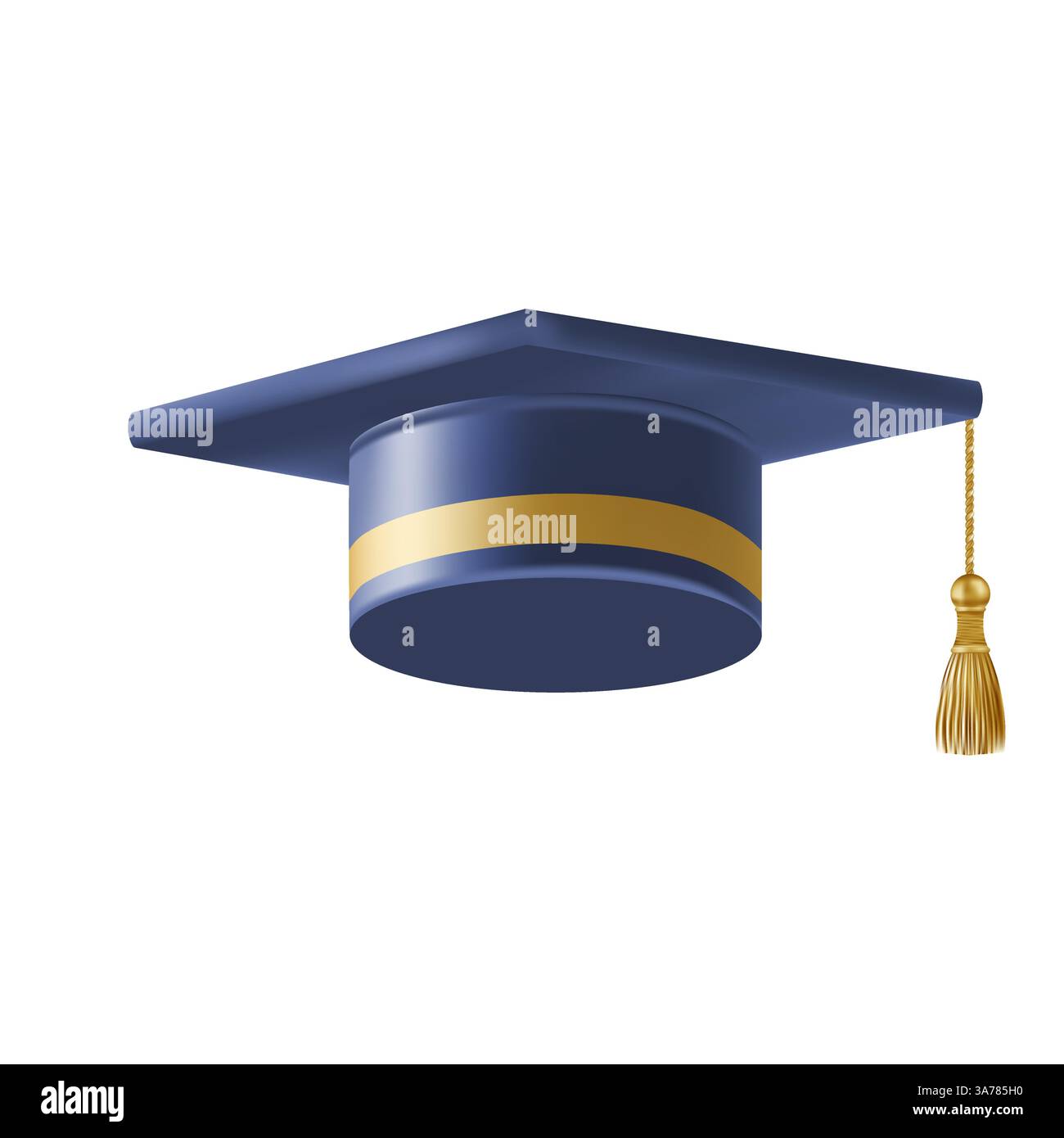 Realistic Blue graduate cap. 3D Graduation Doctoral hat Stock Vector ...
