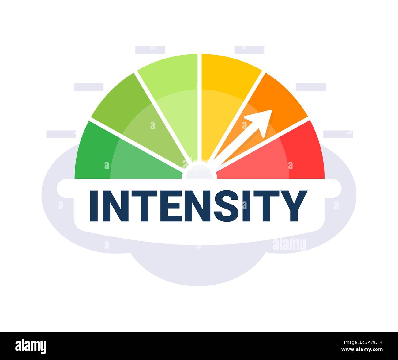 Dynamic Intensity Level Indicator Dial Vector Illustration with ...