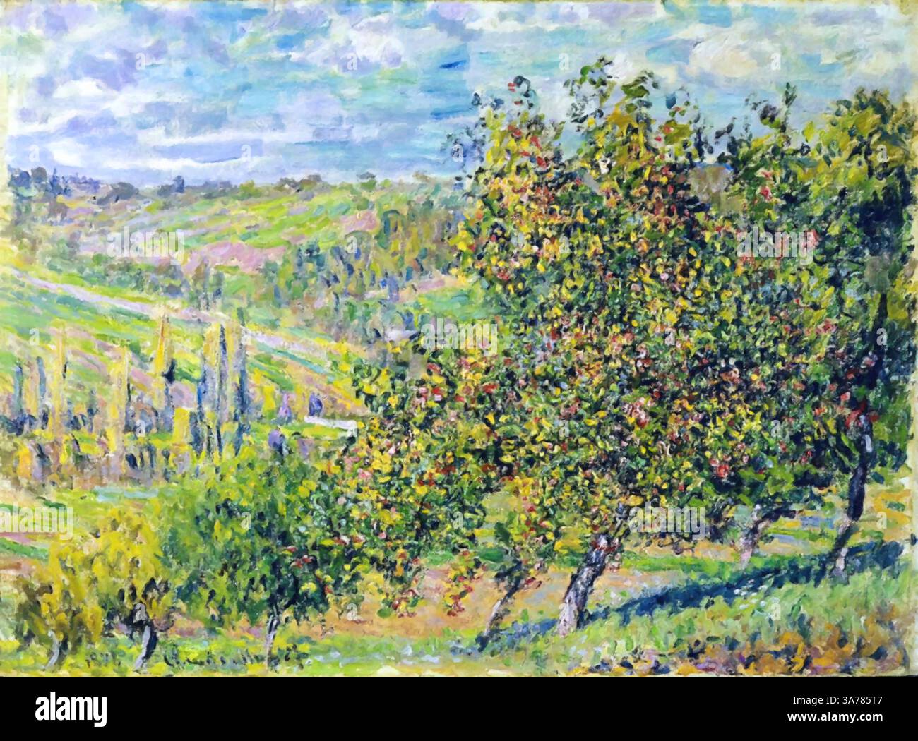 Apple trees, 1878 (Painting) by Monet, Claude (1840-1926) French Stock ...