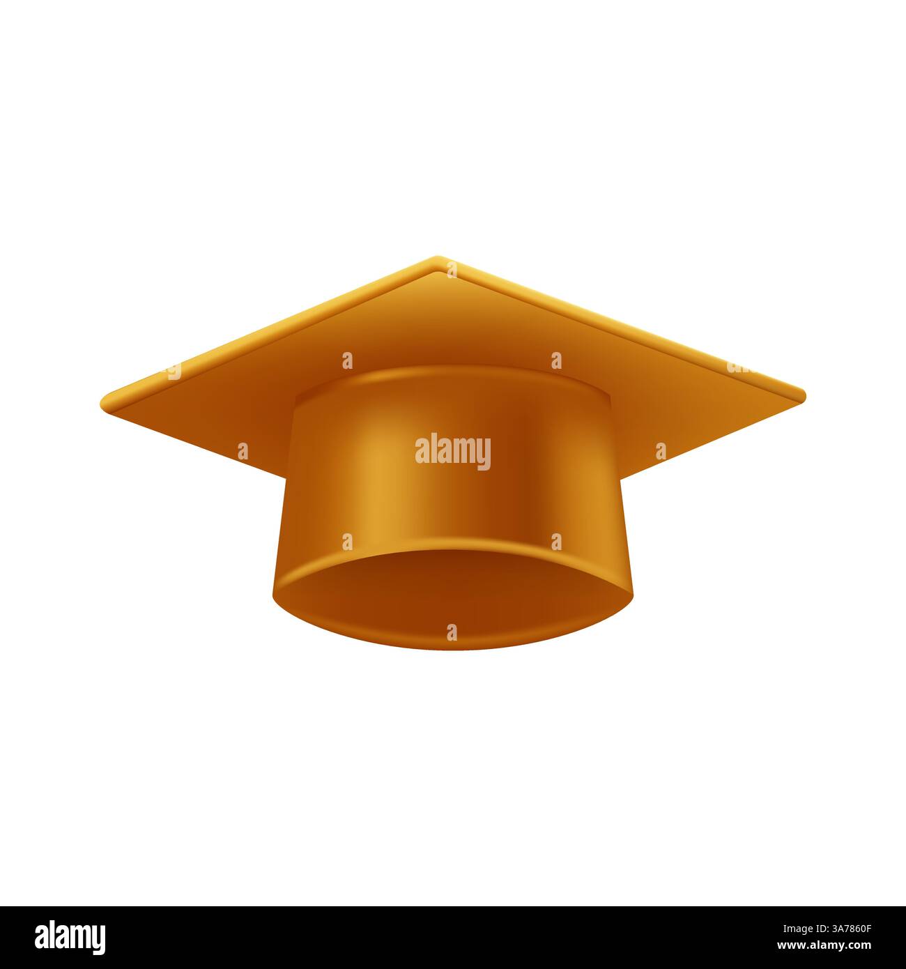 Realistic gold graduate cap. 3D Graduation Doctoral hat Stock Vector ...