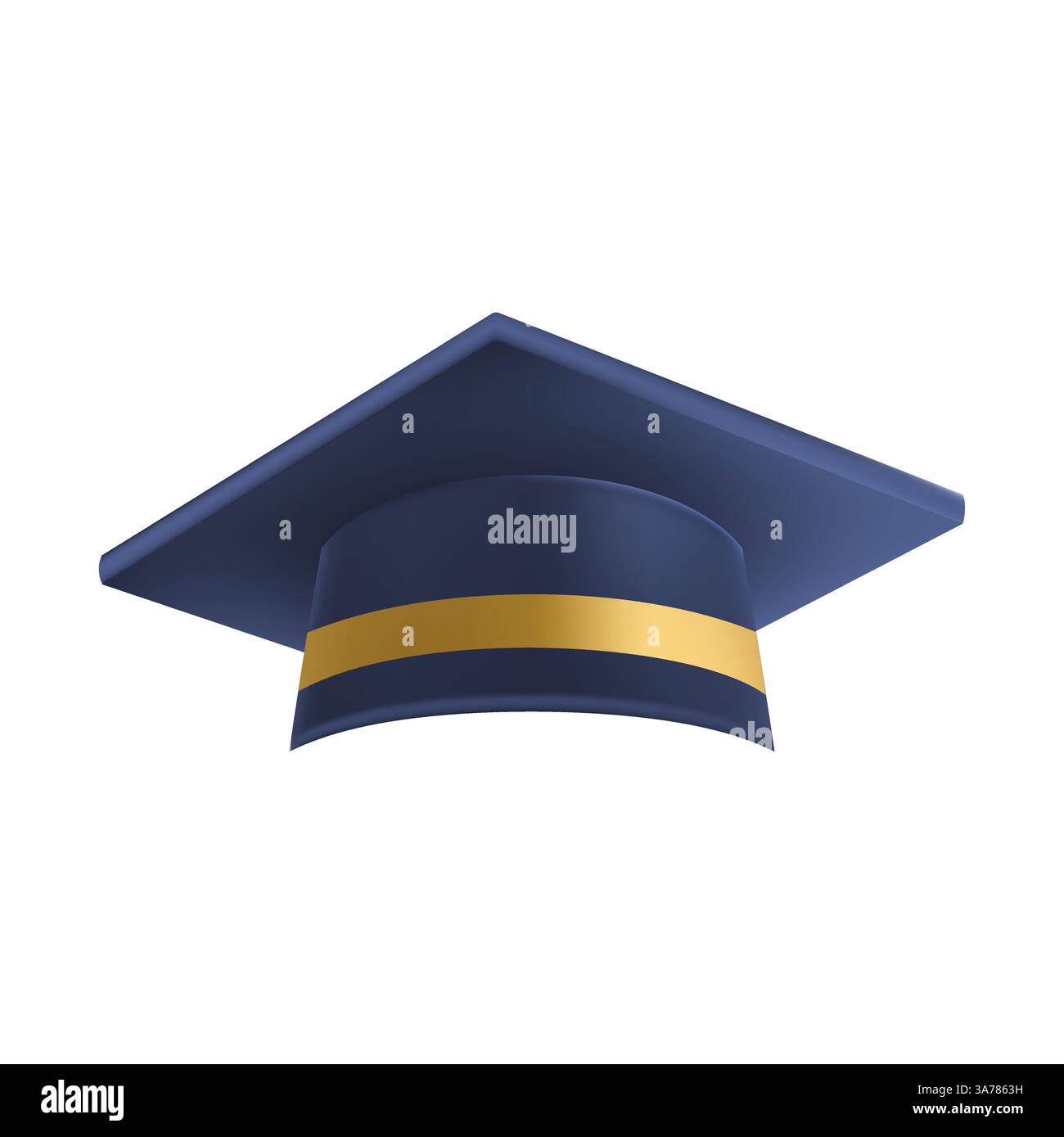 Realistic Blue graduate cap. 3D Graduation Doctoral hat Stock Vector ...