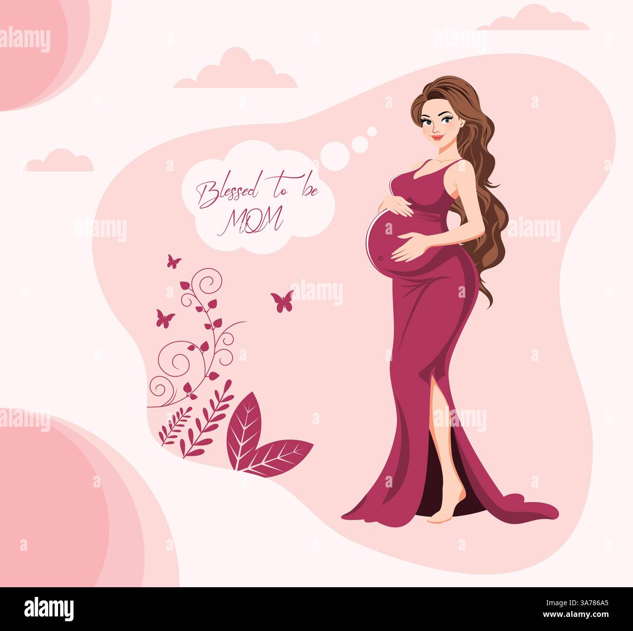 Pregnancy peaceful Stock Vector Images - Alamy