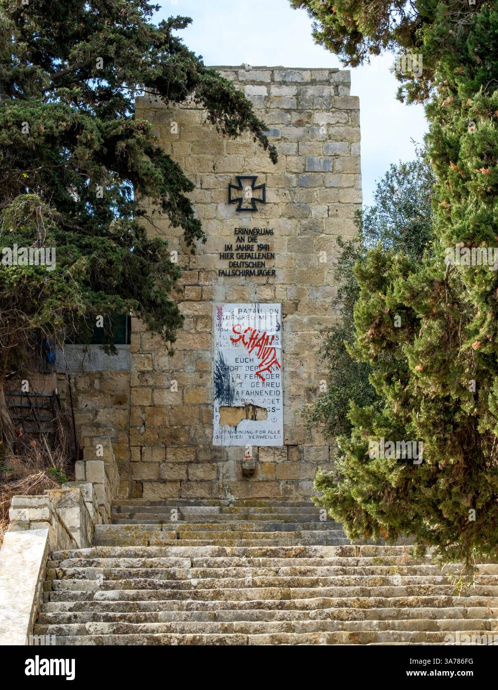 Controversial Nazi memorial to the German paratroopers who died taking ...