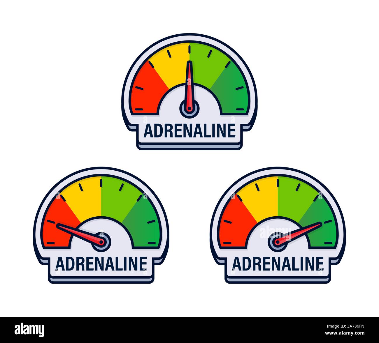 Level Monitoring Meters Vector Illustration with Vibrant Stress ...