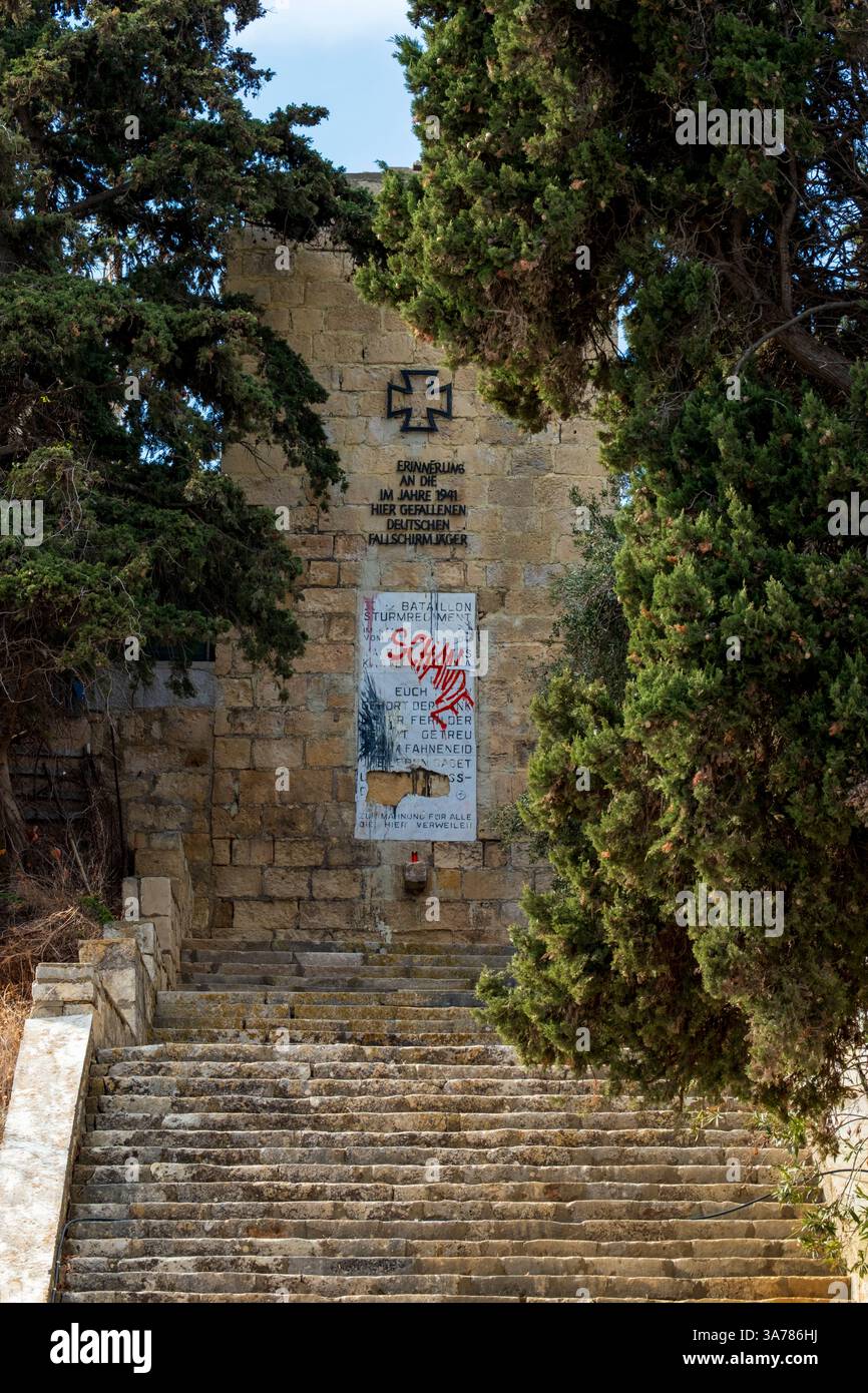 Controversial Nazi memorial to the German paratroopers who died taking ...