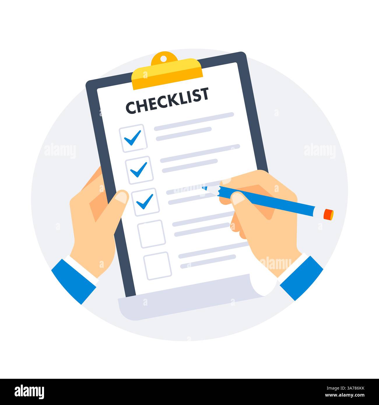 Checklist clipboard. Efficient Task Management. Successful formation of ...
