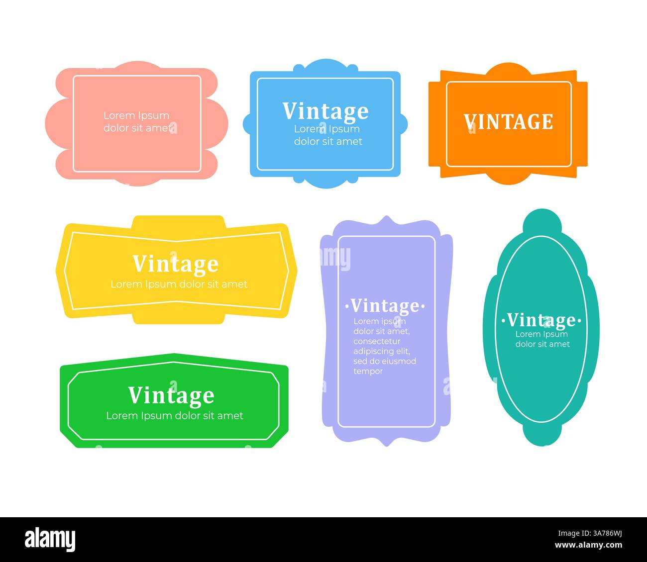 Luxury vintage frames set. Decorative elements. Royal wedding insignia. Vector illustration ...