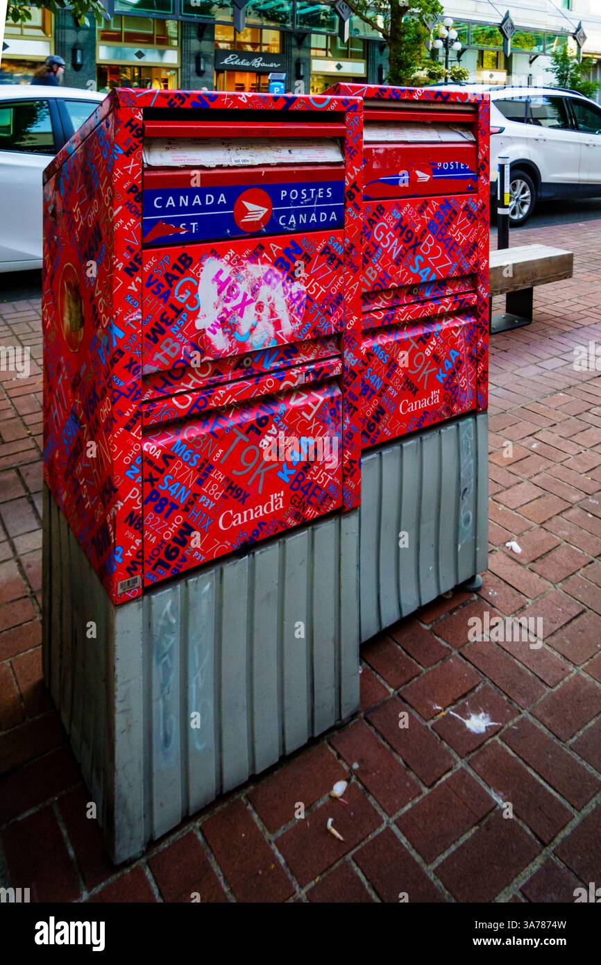 Canada Postal boxes Victoria BC, Canada Stock Photo - Alamy