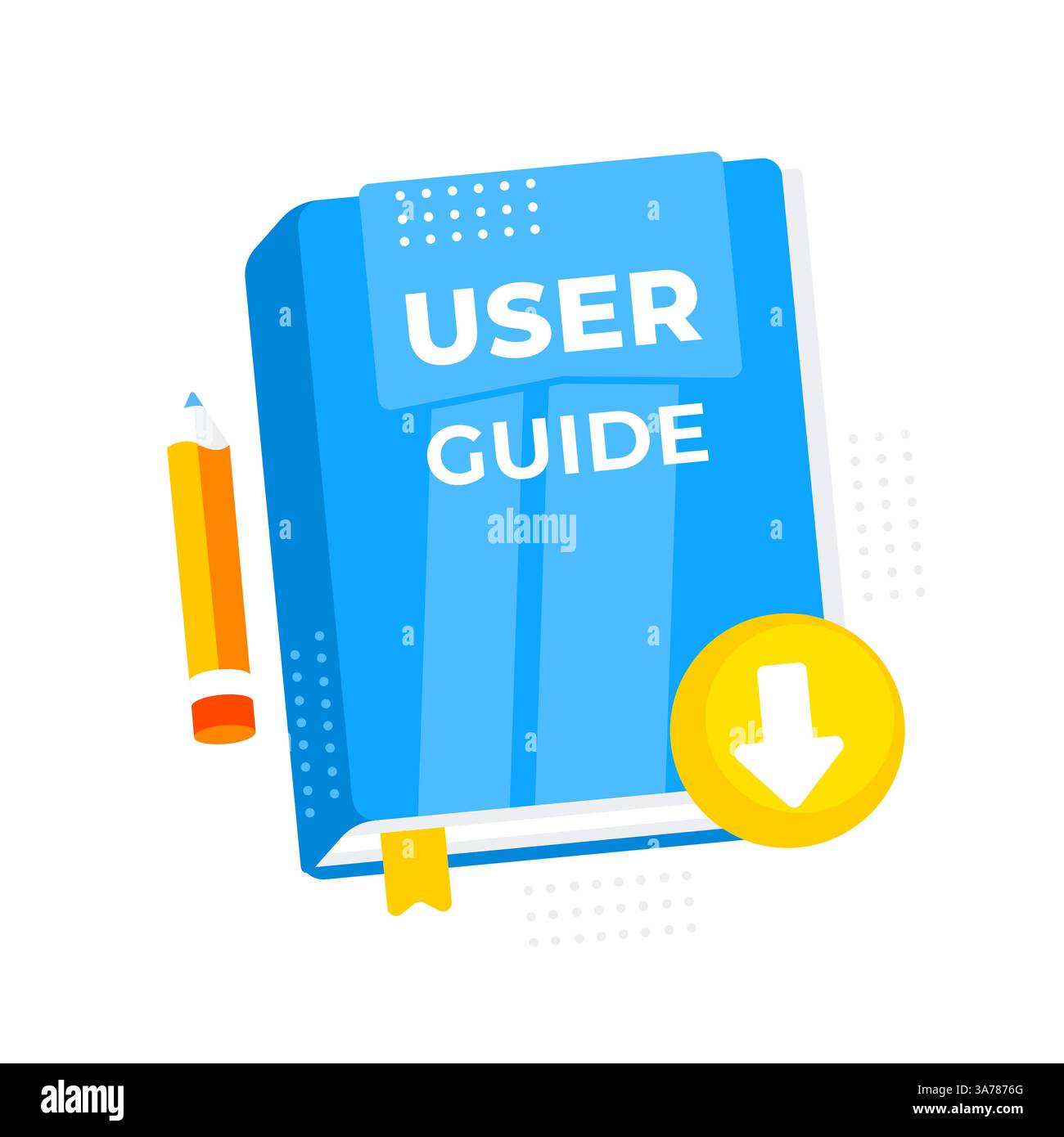 User Guide book. Guidance and Tutorial for Users. Vector illustration ...