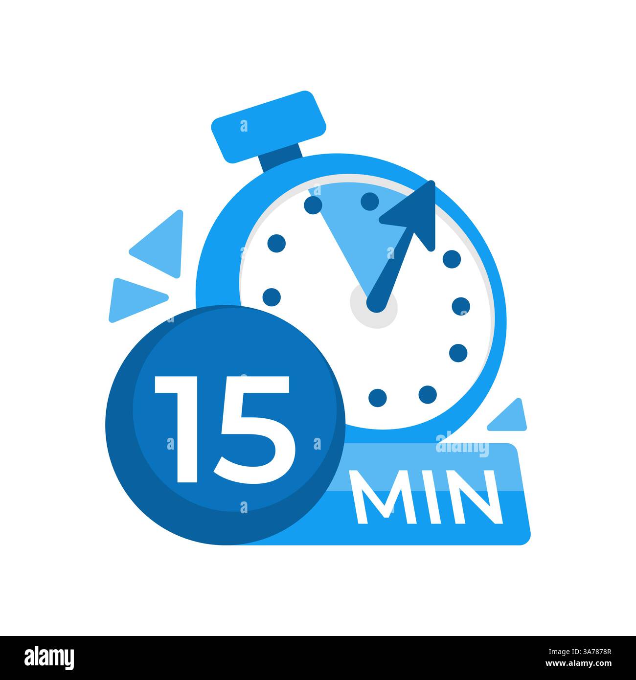 15 minutes timer. Stopwatch icon 15 min. Clock and watch limited ...