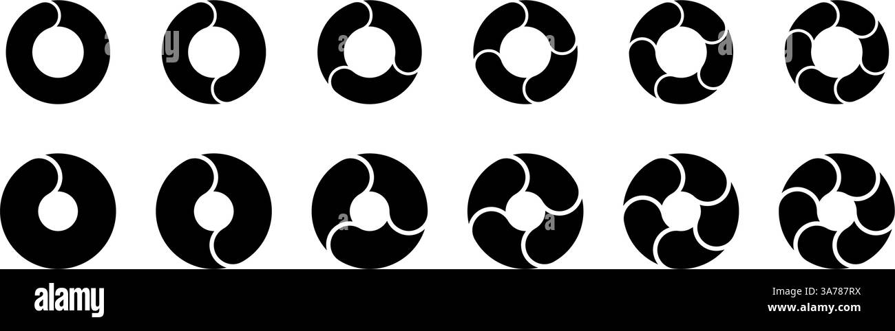 Circular diagram by sections. Circular infographics divided into steps ...