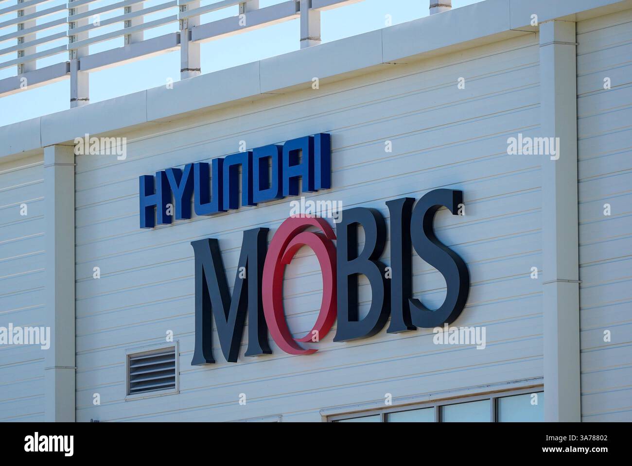 Hyundai signage is seen during a media tour at the Hyundai Motor Group ...