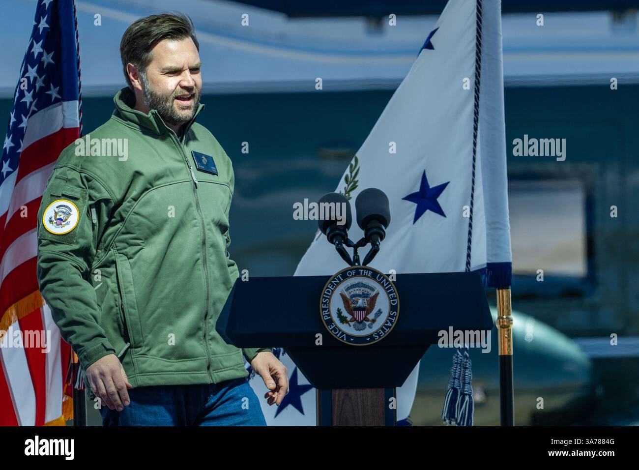 United States Vice President JD Vance delivers remarks to U.S. Marines ...