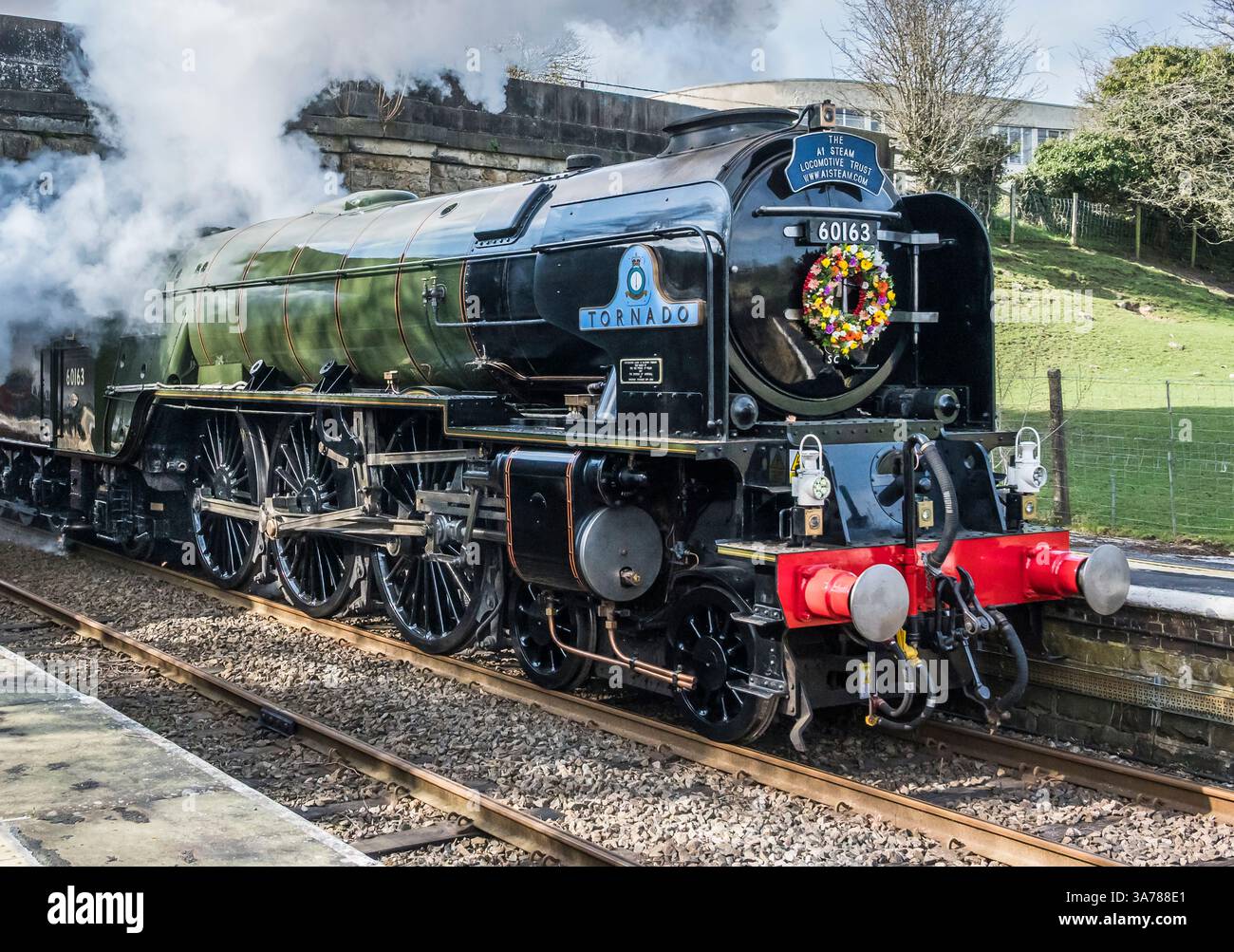 The image is of the LNER Peppercorn Class A1 60163 Tornado 4-6-2 steam ...