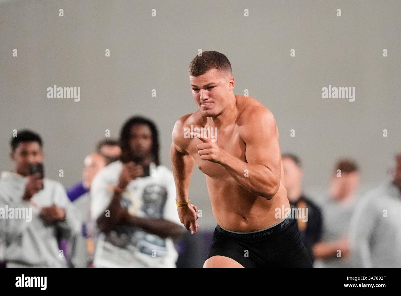 LSU tight end Mason Taylor goes through drills during the school's NFL ...