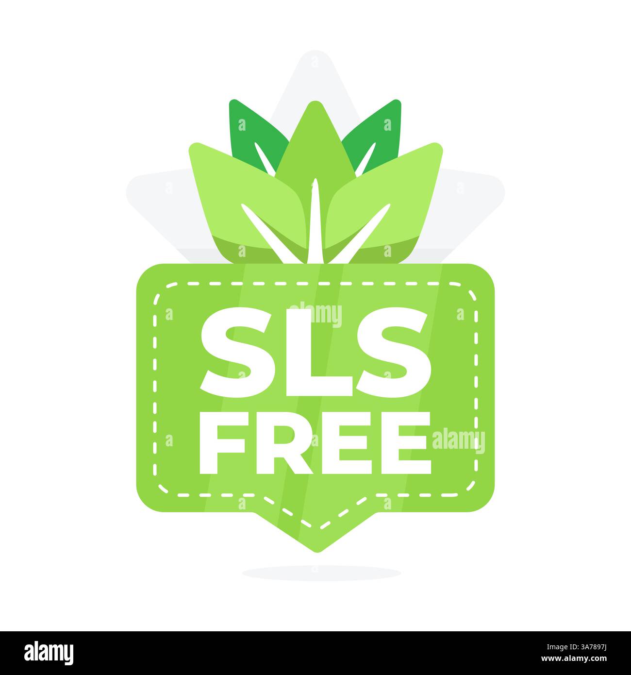SLS Free Assurance Tag with a Fresh Green Leaf Icon for Gentle Product ...