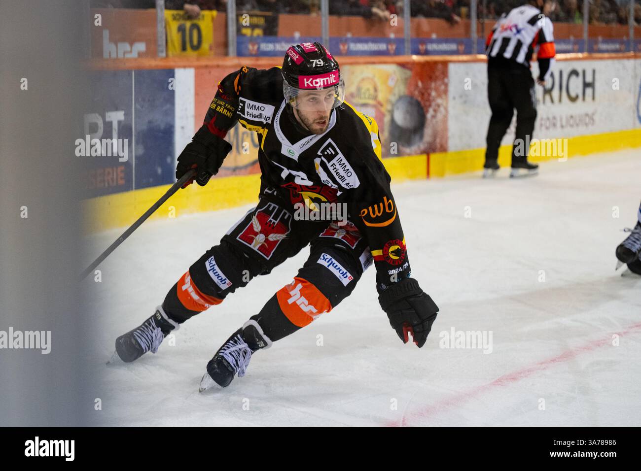 Bern, PostFinance Arena, SC, USA. 26th Mar, 2025. Bern - Fribourg ...