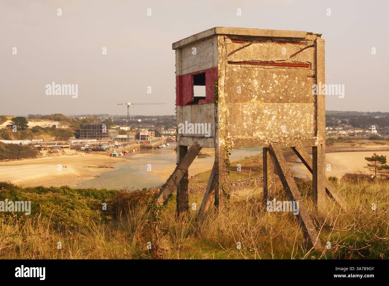 A World war 2 stilted, concrete look out post above Porthkidney Sands ...