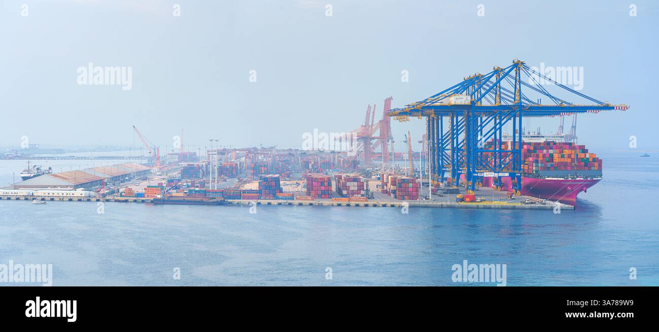 Jeddah, Saudi Arabia - Mar 08 2023, panoramic aerial view, A large ...