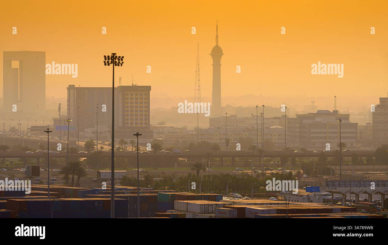 Jeddah, Saudi Arabia - Mar 08 2023, panoramic aerial view, landscape of ...