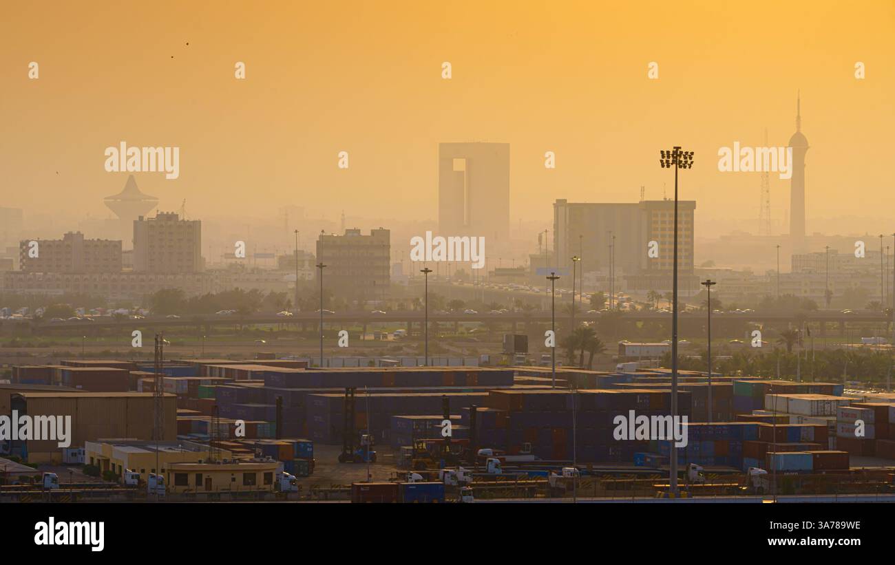 Jeddah, Saudi Arabia - Mar 08 2023, panoramic aerial view, landscape of ...
