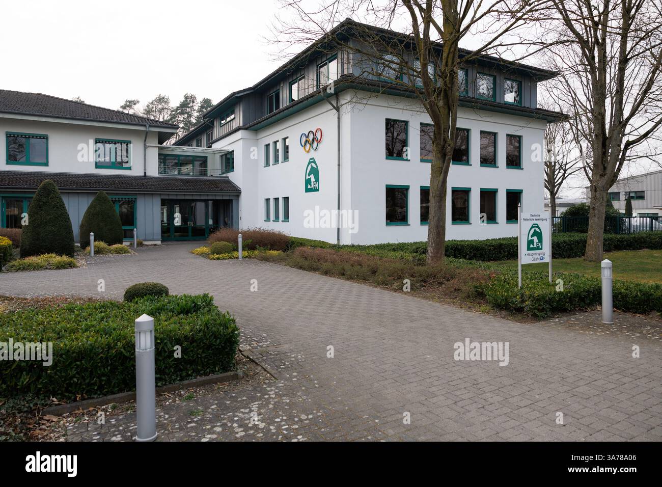 Warendorf, Germany. 25th Mar, 2025. View of the main building of the FN ...
