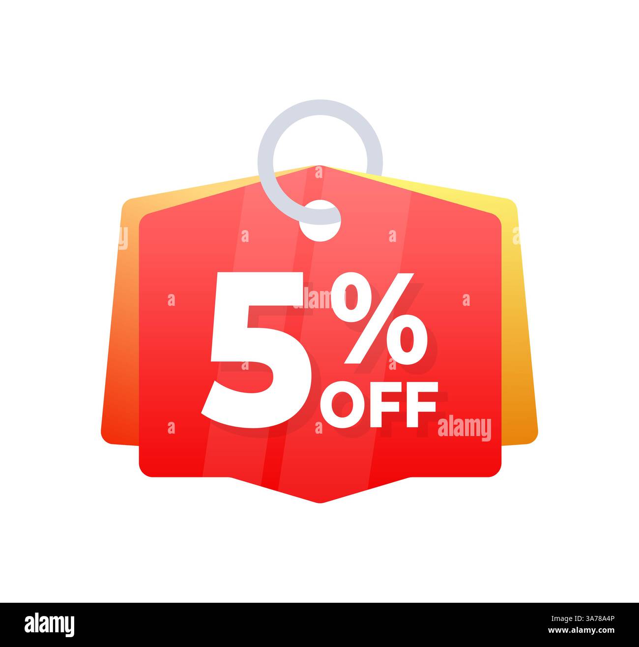 5 percent off Discount Promotions, red price tag, offers. Vector ...
