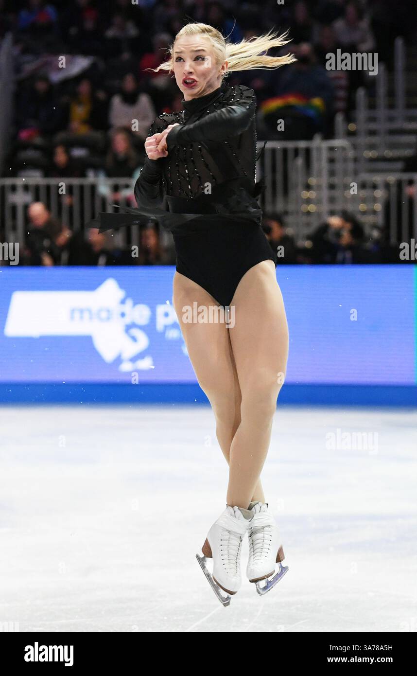 Boston, United States. 26th Mar, 2025. Amber Glenn performs in the ...