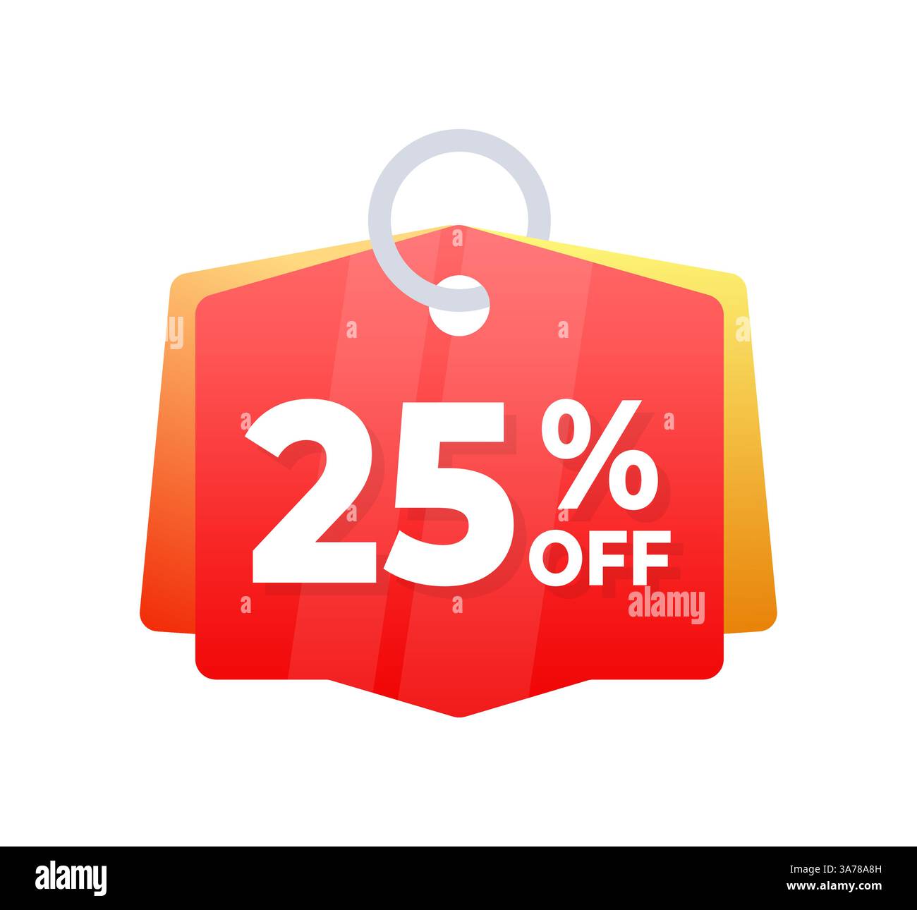25 percent off Discount Promotions, red price tag, offers. Vector illustration Stock Vector ...