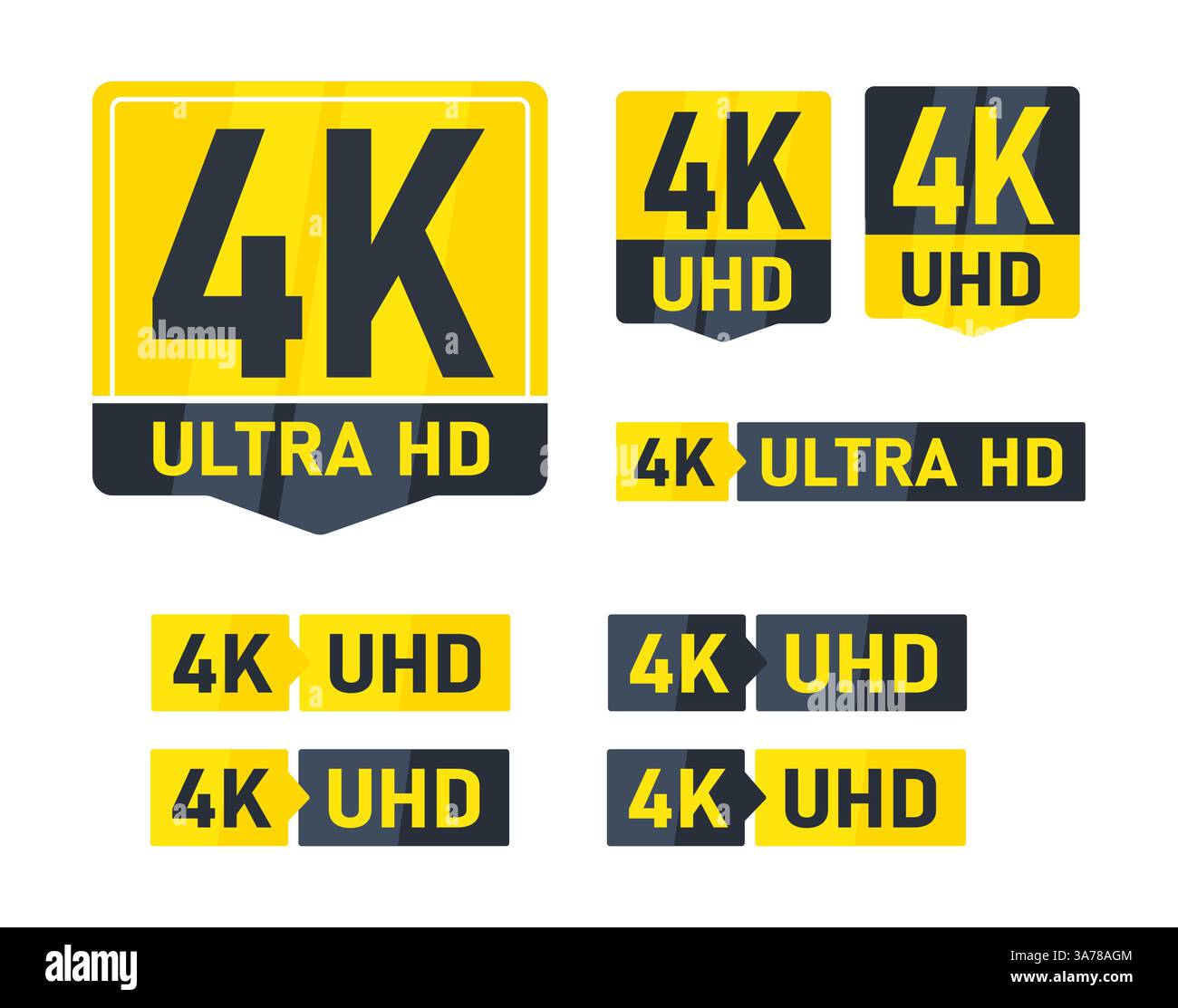 4K UHD resolution icon for web. High Definition monitor display ...