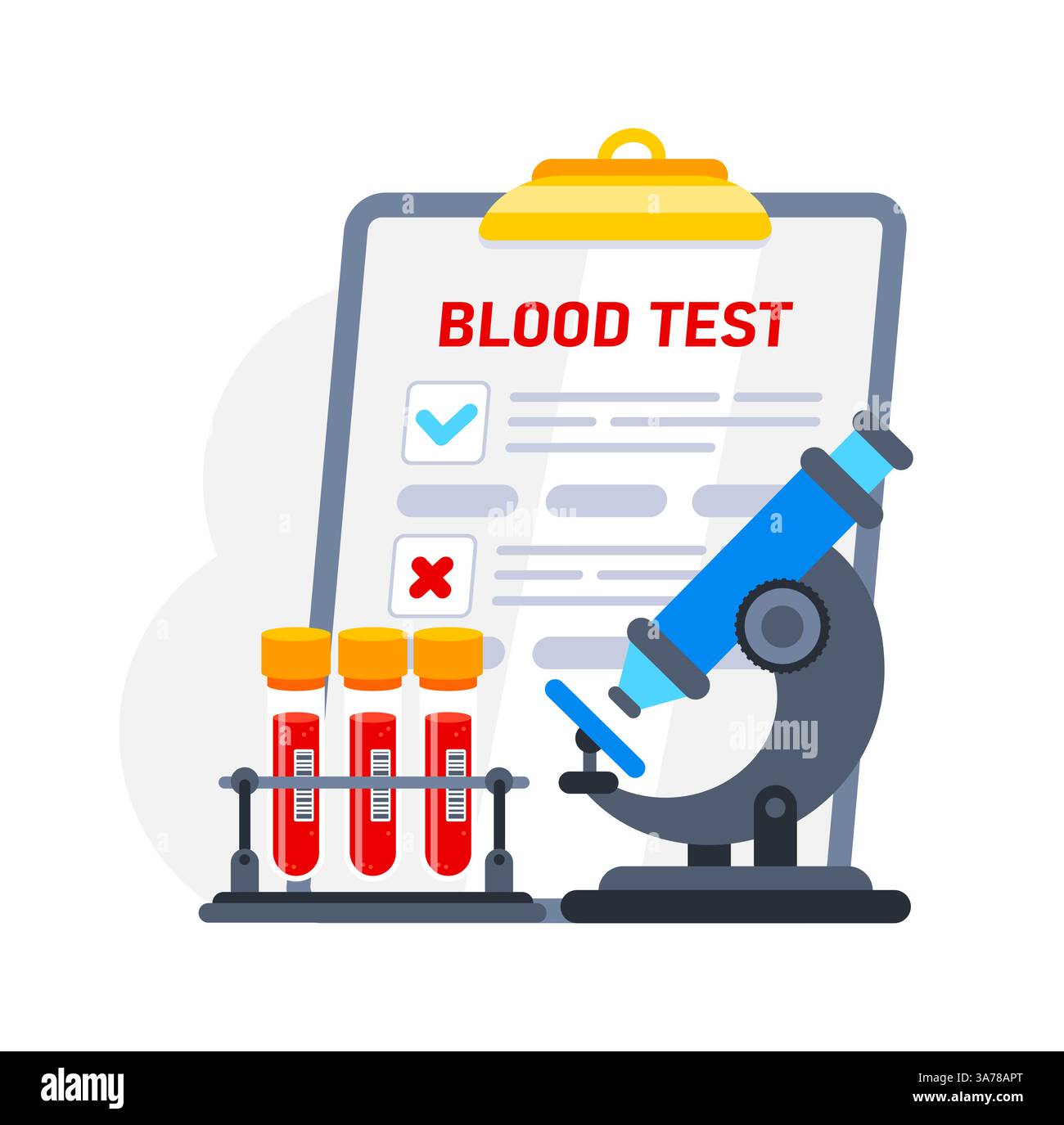 Medical blood test. Blood test laboratory. Laboratory research. Vector ...