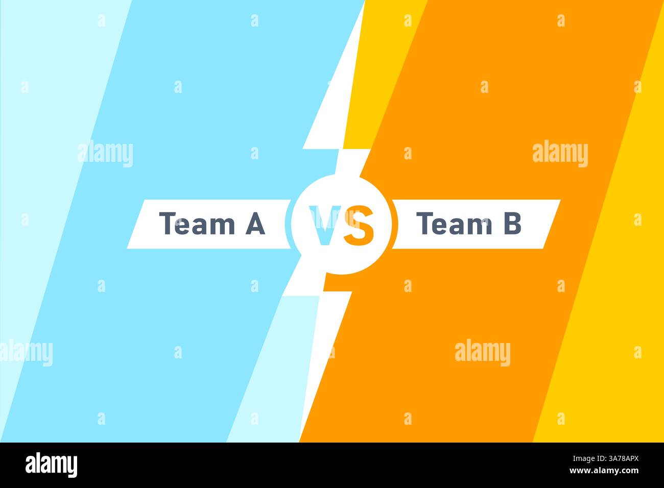 Versus screen. Battle headline template. Sports team matches conflict ...