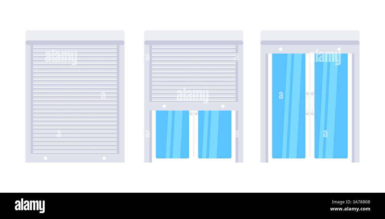 Rolling steel door in Stock Vector Images - Alamy