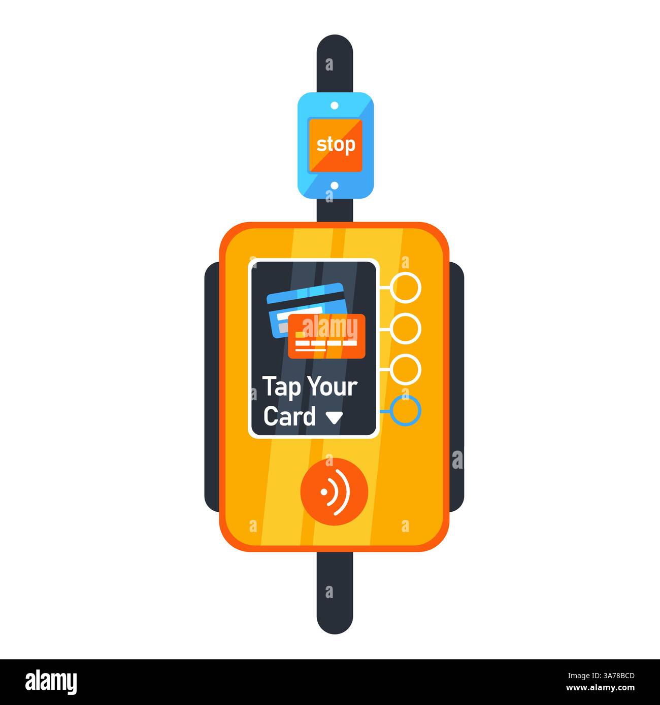 Fare payment. City pass pays the fare. City pass pays the fare. Vector ...