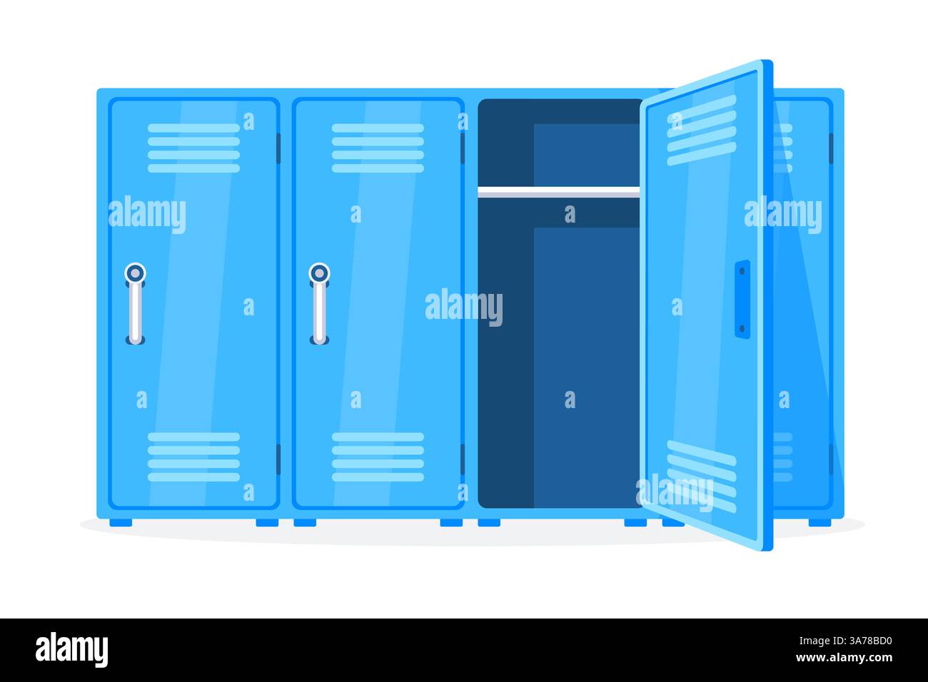 School locker. Students metal lockers. Furniture store. Vector ...