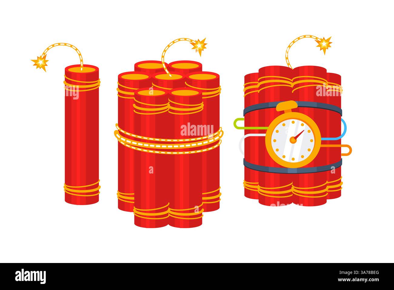 Dynamite bomb realistic set Stock Vector Images - Alamy