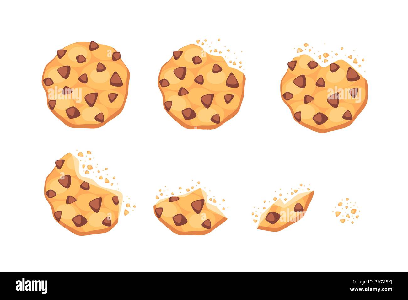 Traditional cookies with chocolate crisps. Homemade choco chip cookies ...