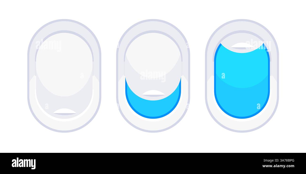 Airplane window porthole. Aircraft Windows. Vector illustration Stock ...