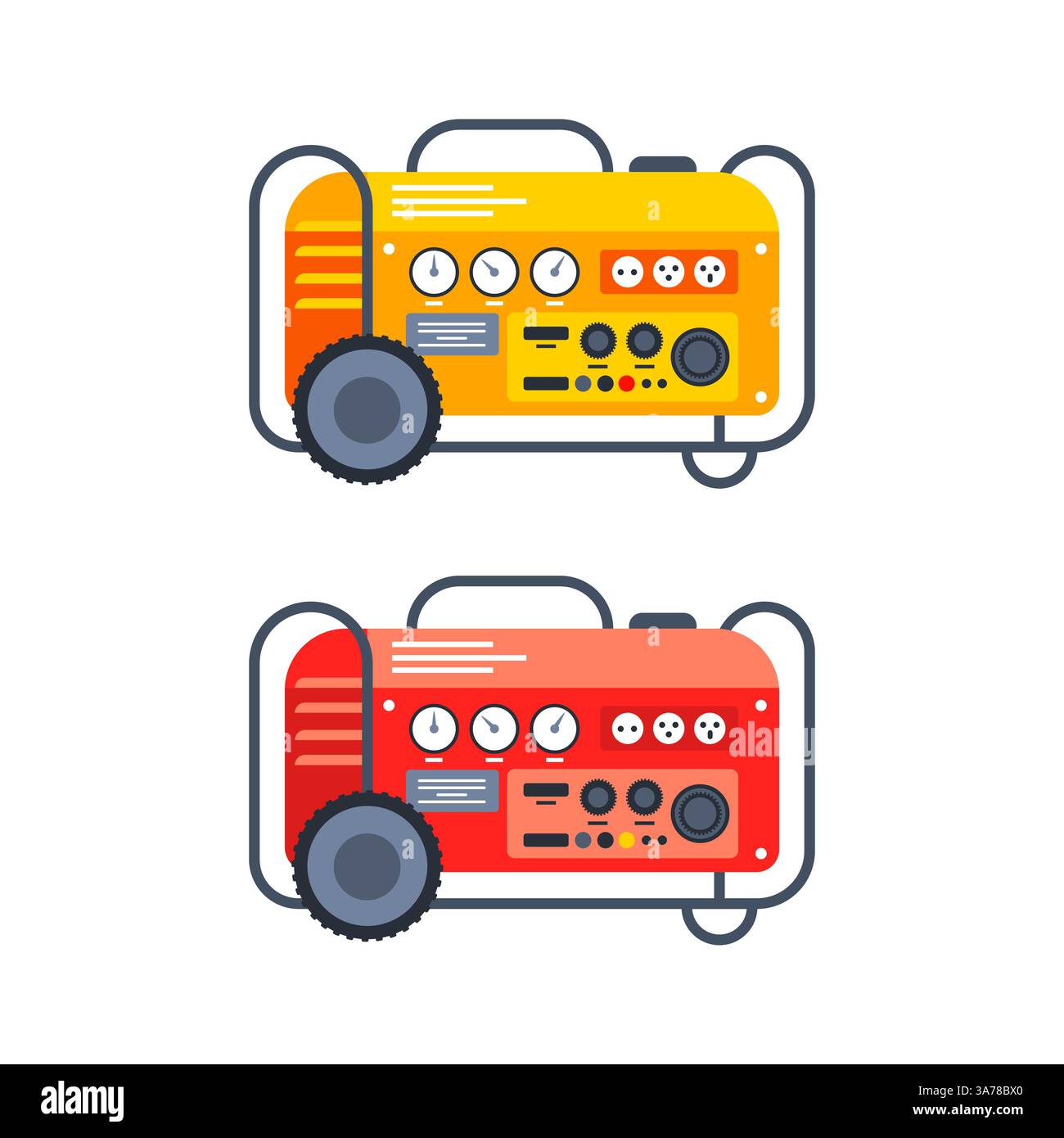 Portable electric power generator. Vector illustration Stock Vector ...