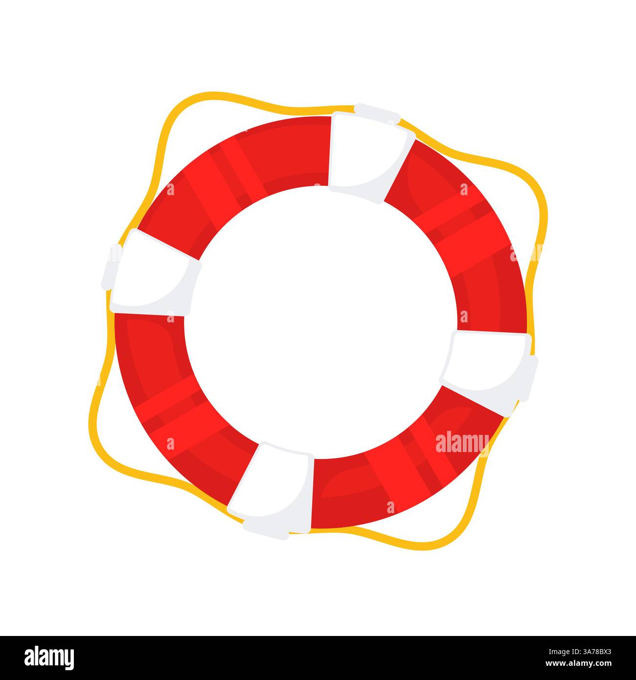 Red life buoy. Nautical safety. Lifeguard lifesaver. life guard. Vector illustration Stock ...