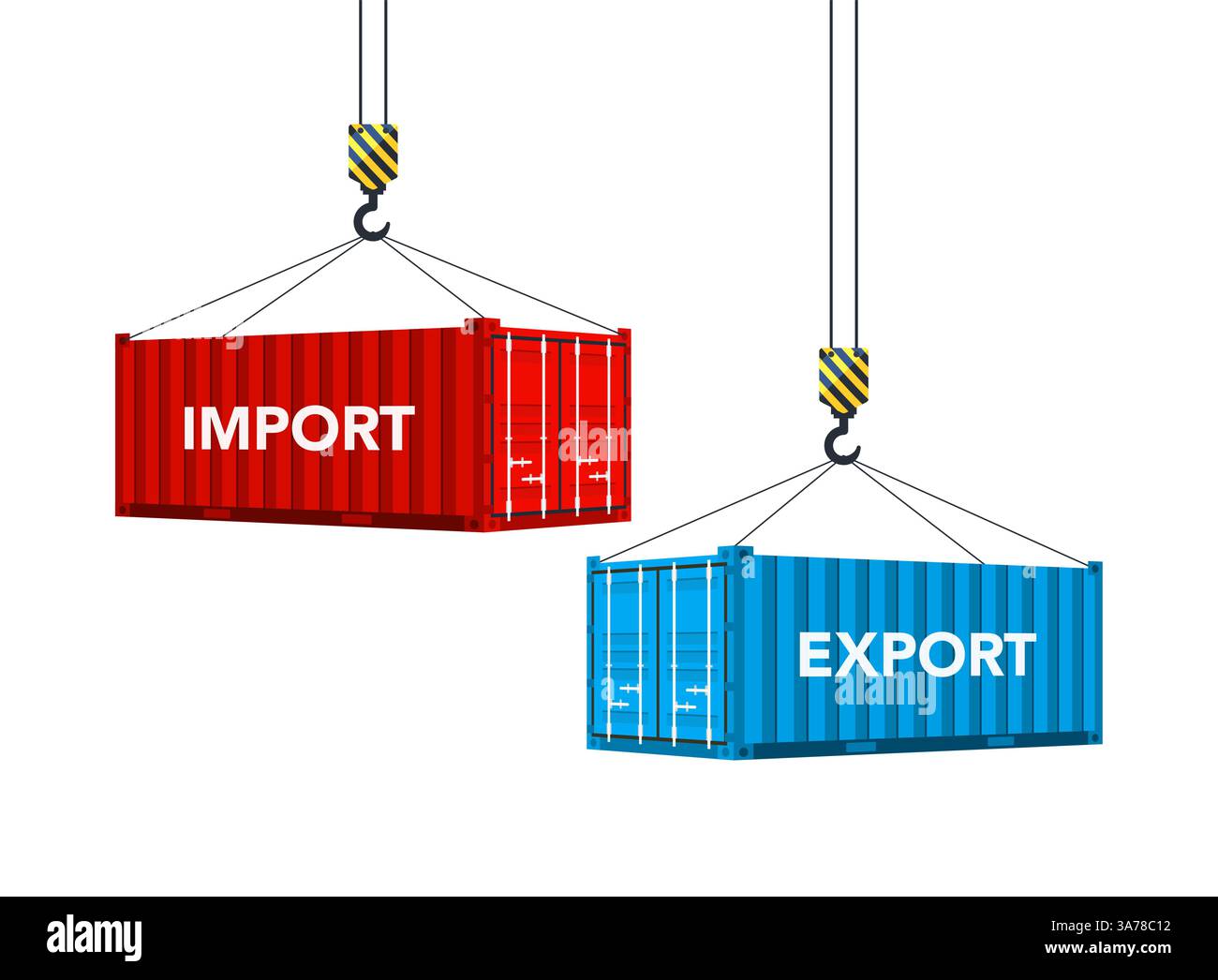 Transport view import export Cut Out Stock Images & Pictures - Alamy