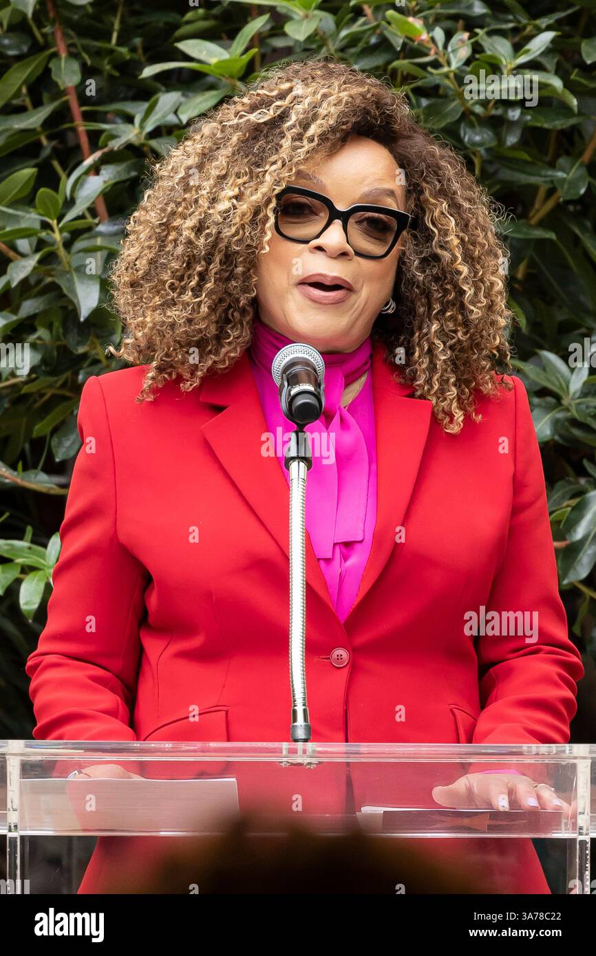 West Hollywood, USA. 26th Mar, 2025. Ruth E. Carter speaks at the Vogue ...