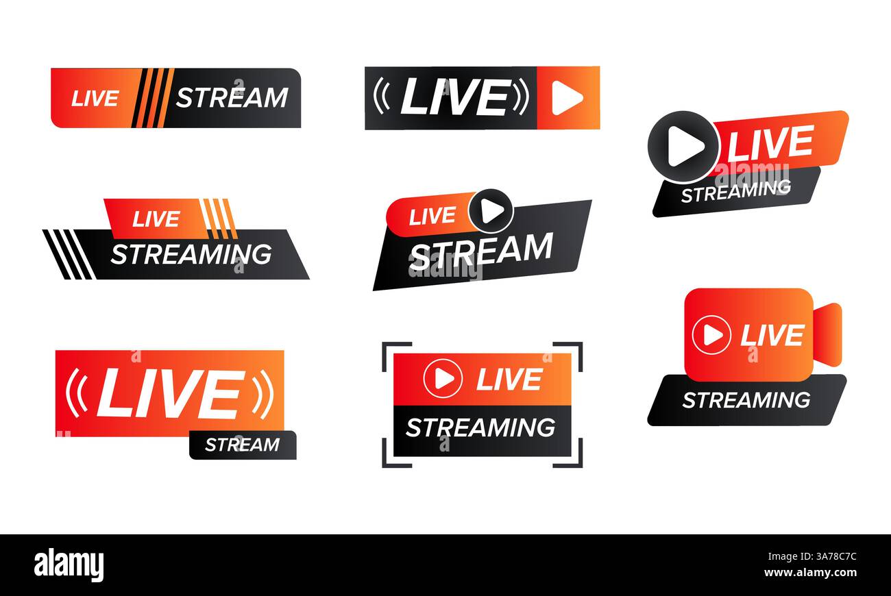 Modern streaming overlay Stock Vector Images - Alamy