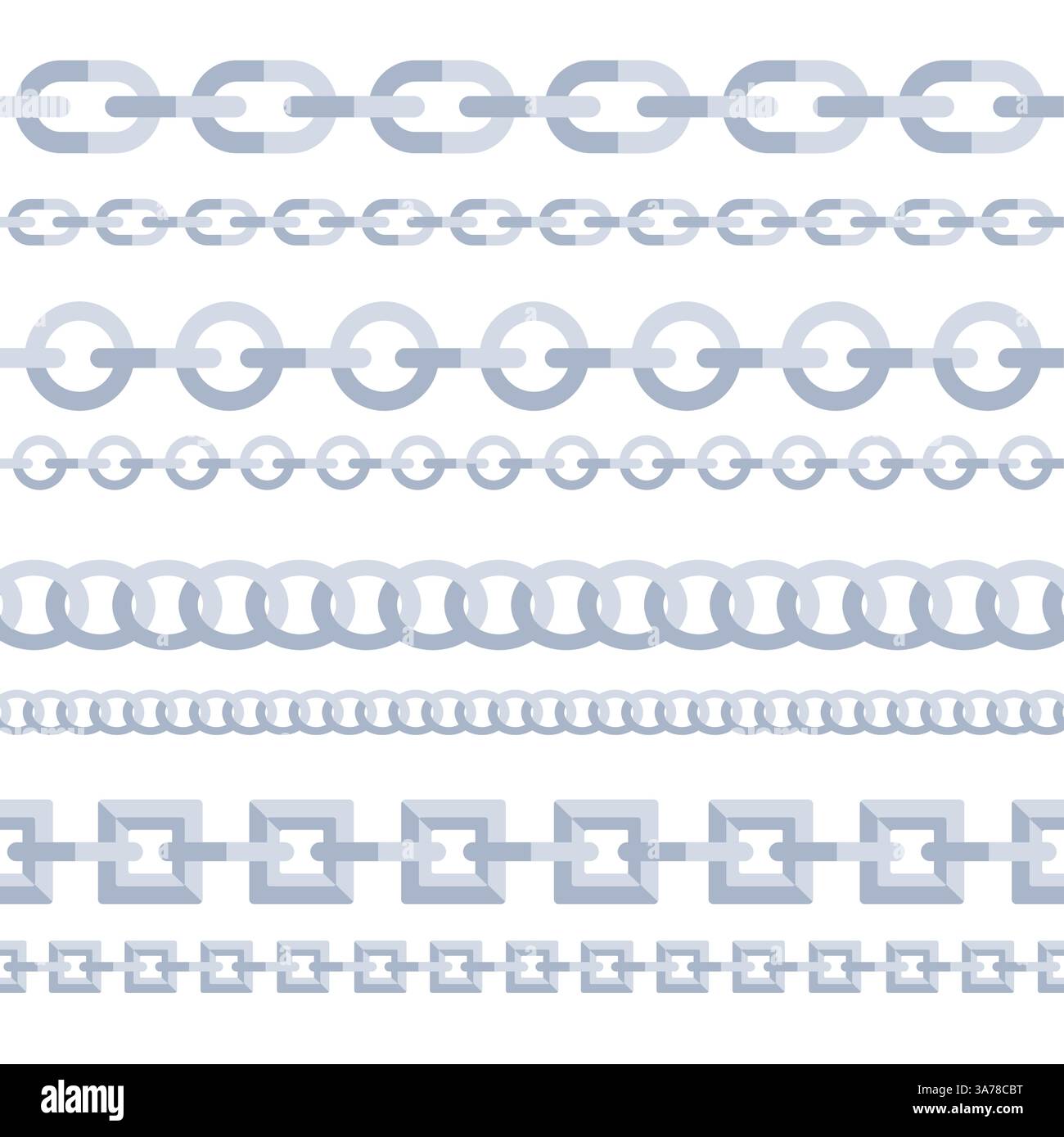 Metal chains big set. Vertical chain for fabric. Metallic link of ...