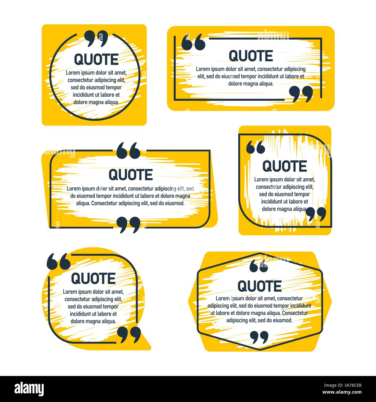 Quote box frame. Design boxes quotation bubble blog symbols. Blank ...