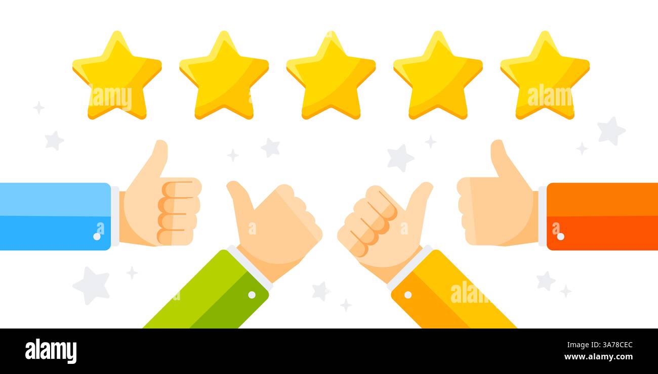 People review online giving Stock Vector Images - Alamy