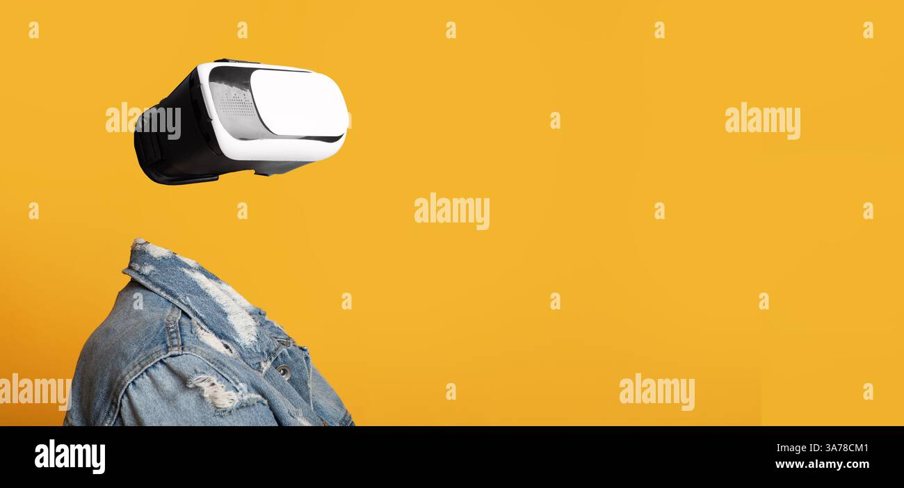 Modern virtual reality headset showcases the future of immersive ...