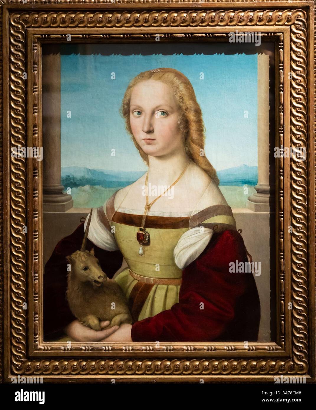 Rome, Italy - 28 December 2023: Galleria Borghese museum - Lady with a ...