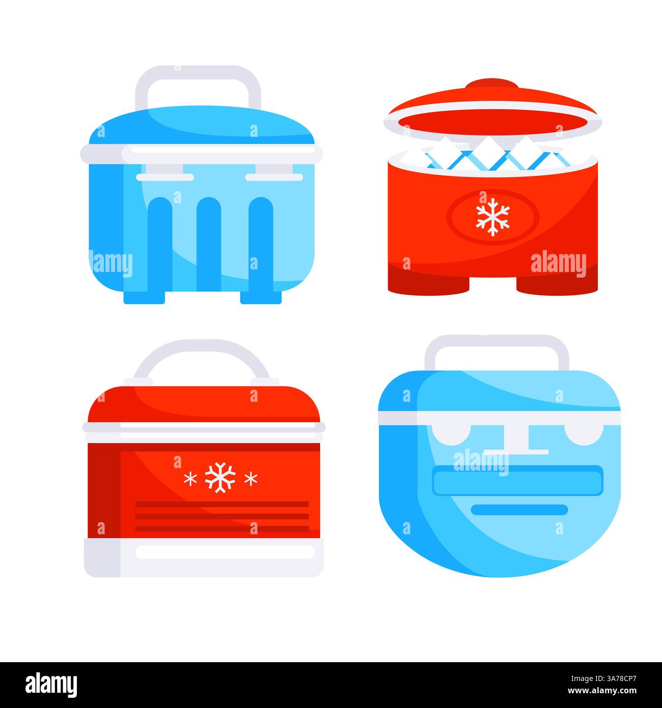 Handheld ice cooler boxes. Summer ice bag. Portable fridge. Containers ...