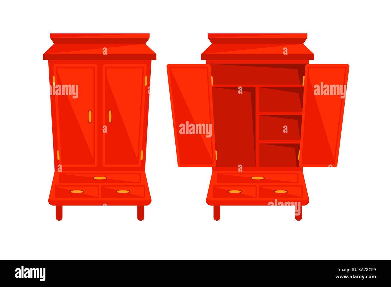 Closet door open isolated Stock Vector Images - Alamy